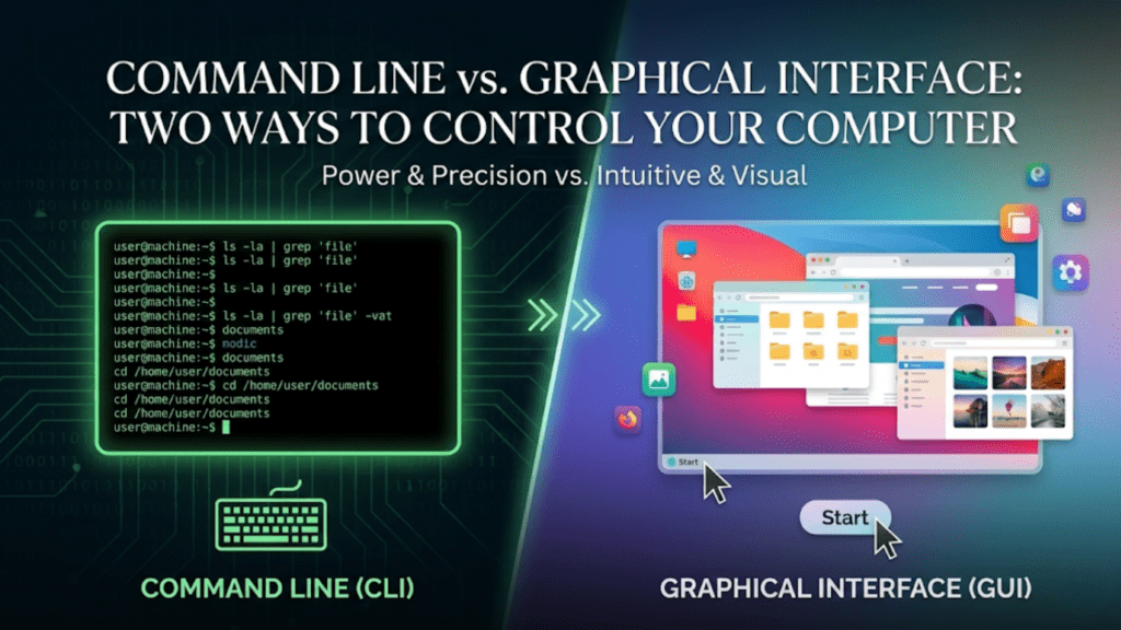 Command Line vs Graphical Interface: Two Ways to Control Your Computer