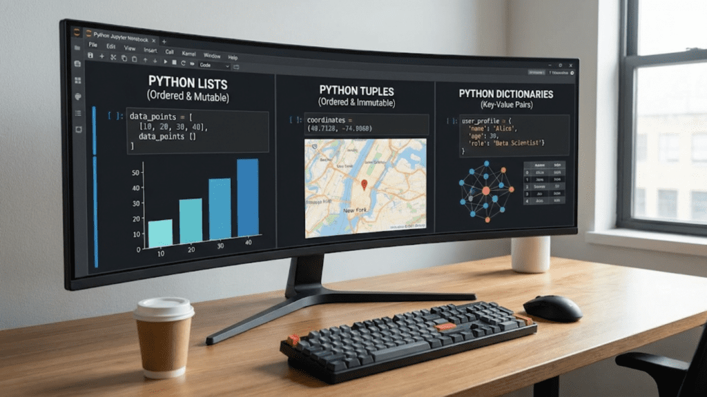 Python Lists, Tuples & Dictionaries for Data Science: Complete Guide